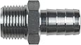 Amazon.com: Straight 3/8" NPT Pipe to 5/8" .625" Hose Barb Fitting Bare ...