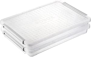 Amazon.com: BTSKY 2 Pack A4 Plus Clear Plastic Stackable Storage Box ...