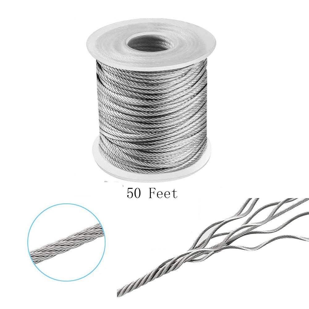 Garden Wire Rope,Picture Wire/Wire Fence Roll Kit,15 Meter Garden Wire ...