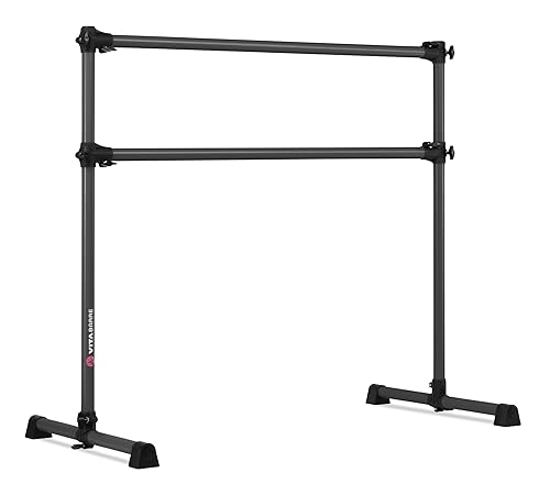 VITA Barre Portable Freestanding Double Ballet Barre, Prodigy, 4 Ft ...