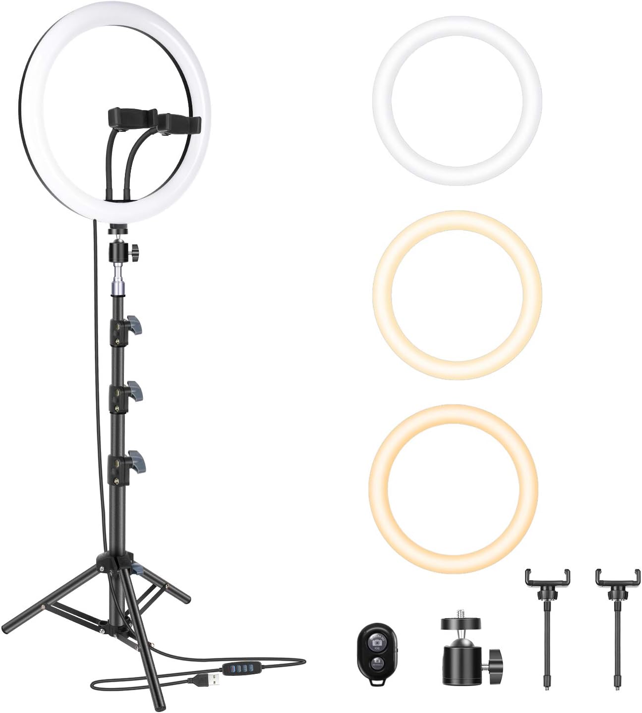 Amazon.com : Neewer 12-in LED Selfie Ring Light with 65.6 inches/166cm ...