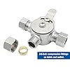 HYDRO MASTER Mechanical Water Mixing Valve, 3/8" Compression Fittings ...