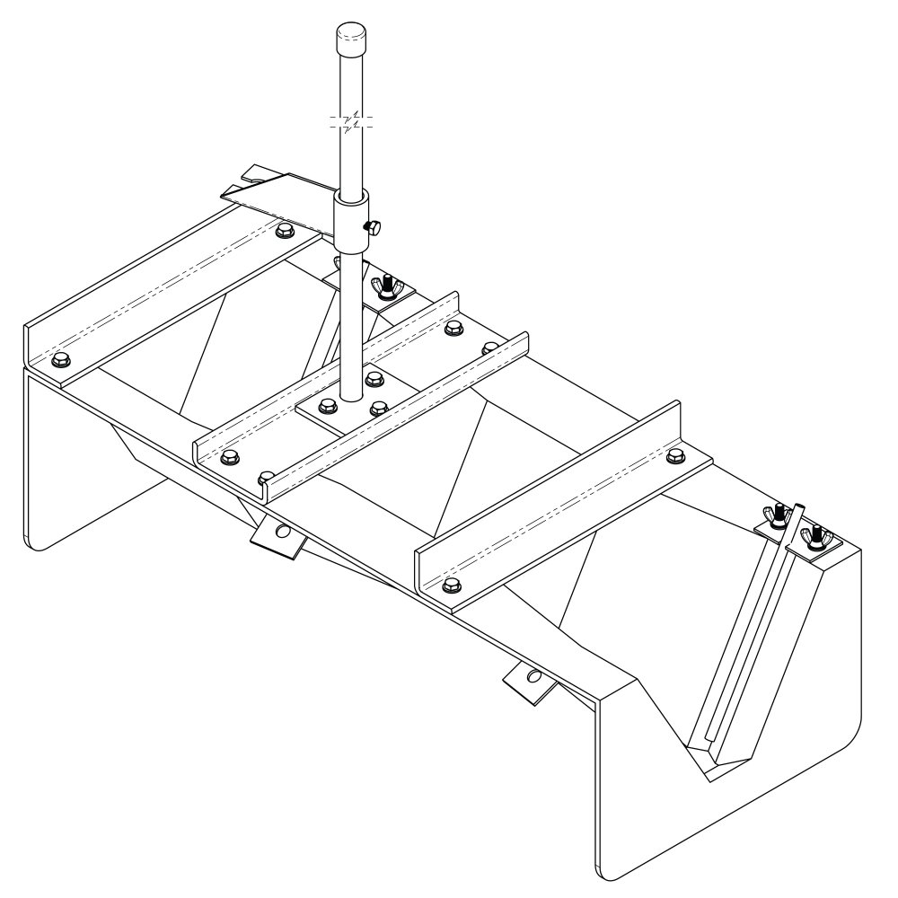 Plasti-Fab Trapezoidal Flume, 60 Degree with Integral Gage (100ths/ft ...
