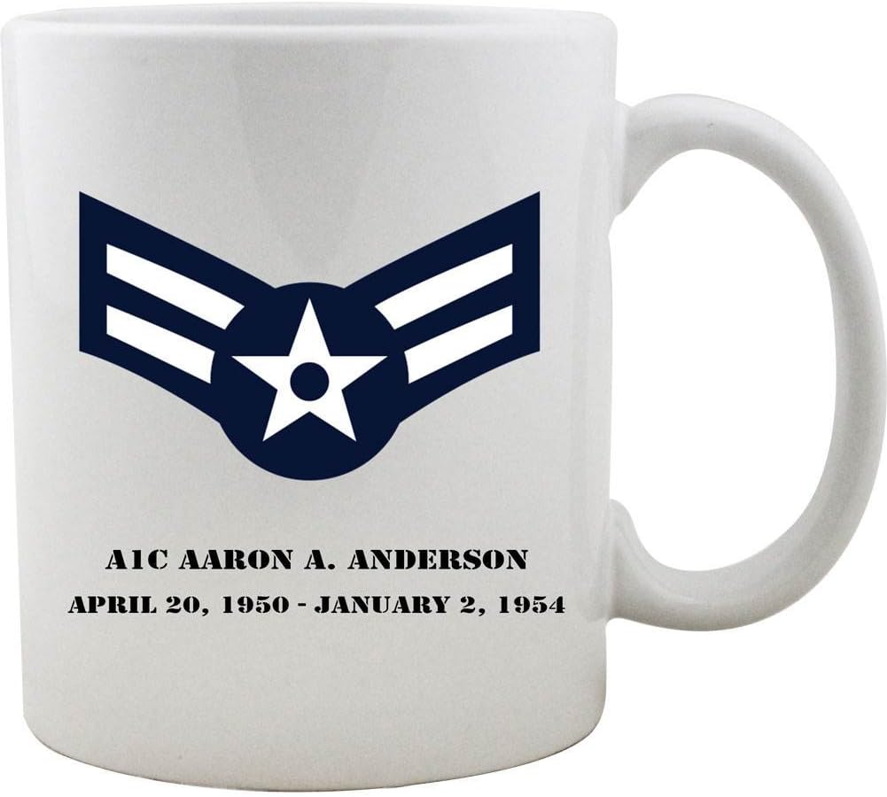 Amazon.com | Customizable Air Force Airman 1st Class Rank Coffee Mug ...