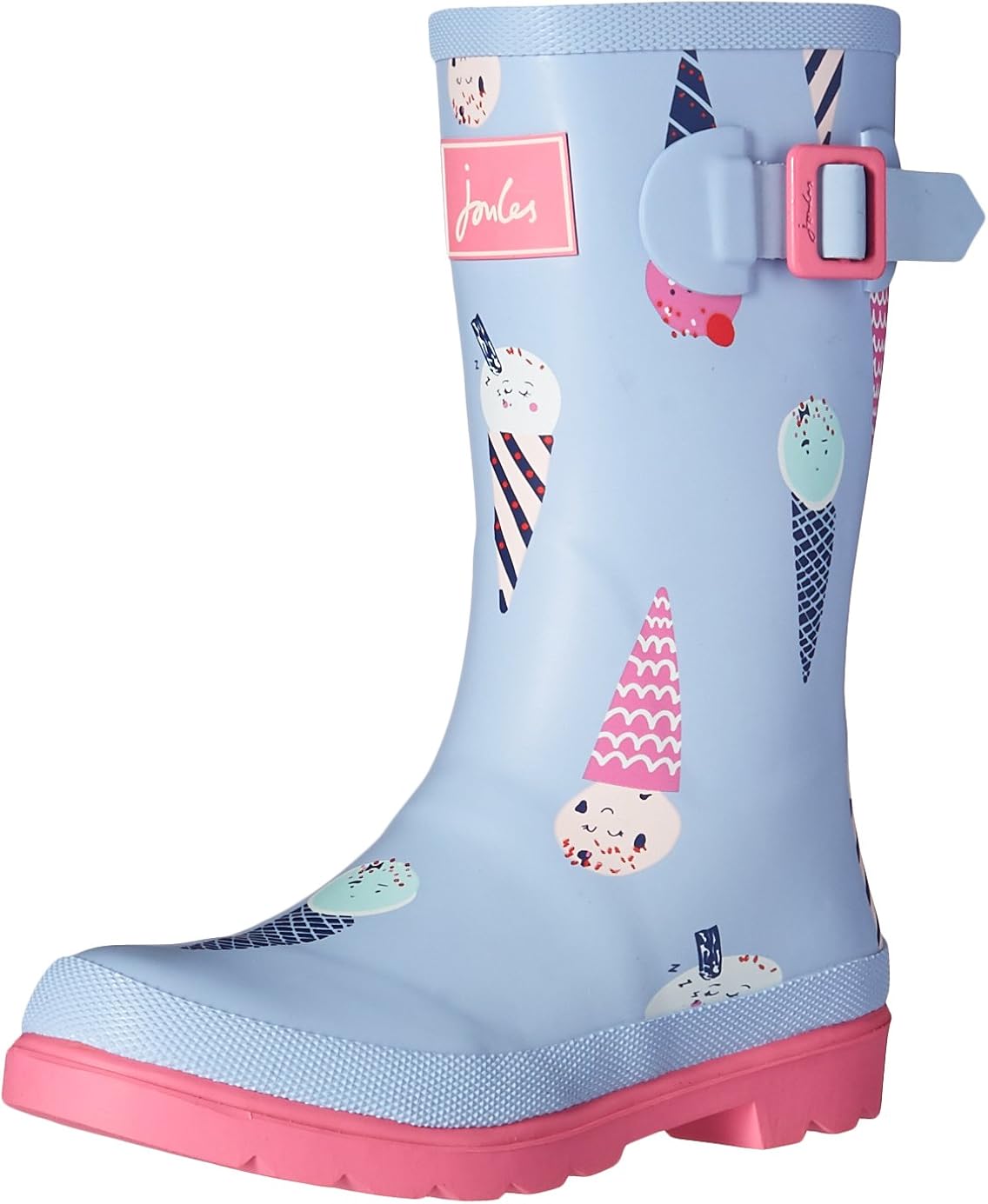 Joules Girls Jnr Welly Wellington Boots, Blue (Sky Blue Icecream), 2 UK ...