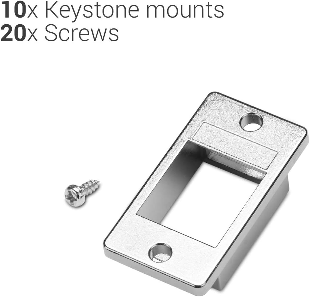 kwmobile Keystone Module Mounting Brackets (Pack of 10) – Snap-In ...