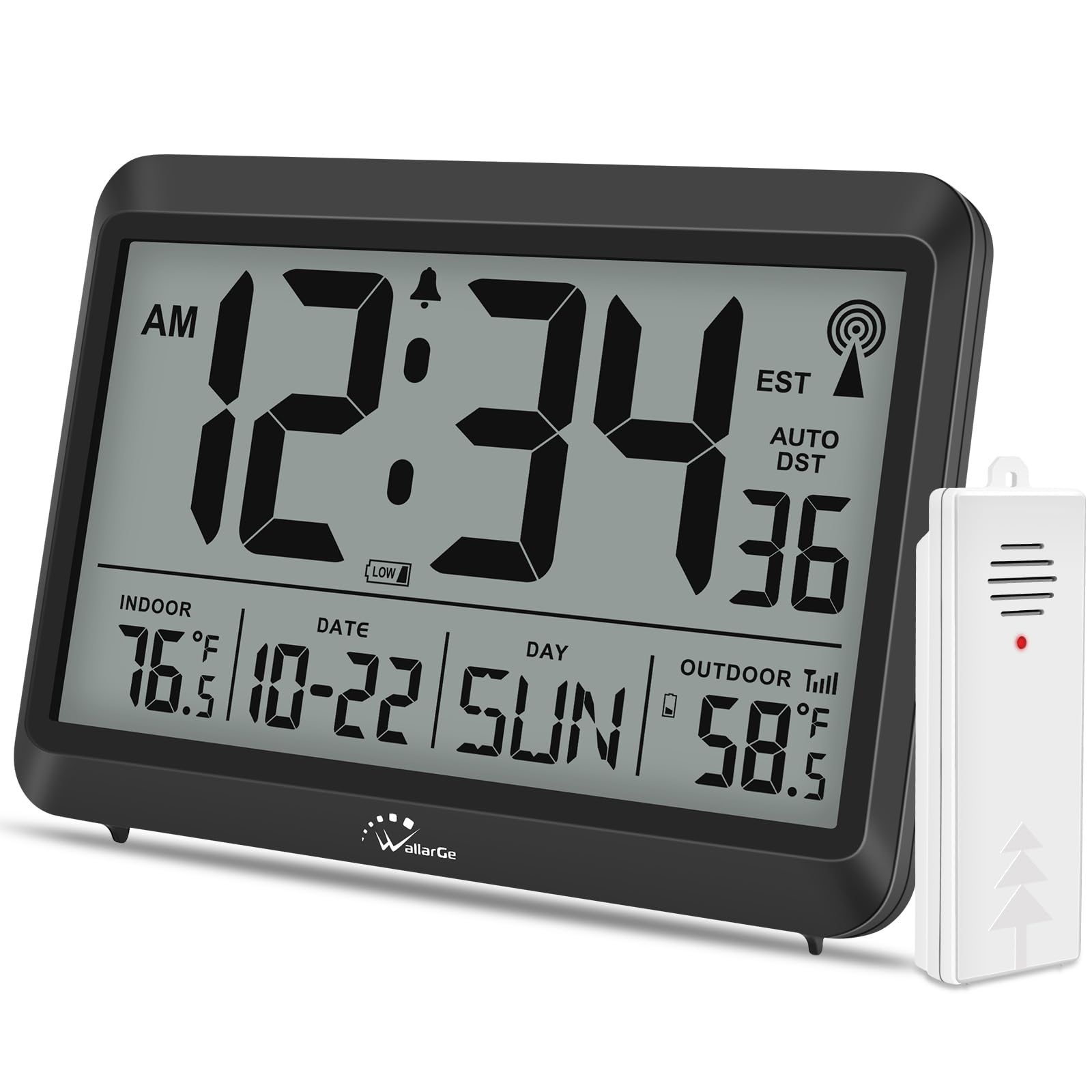Mua WallarGe Atomic Clock with Indoor Outdoor Temperature - 8.5 ...