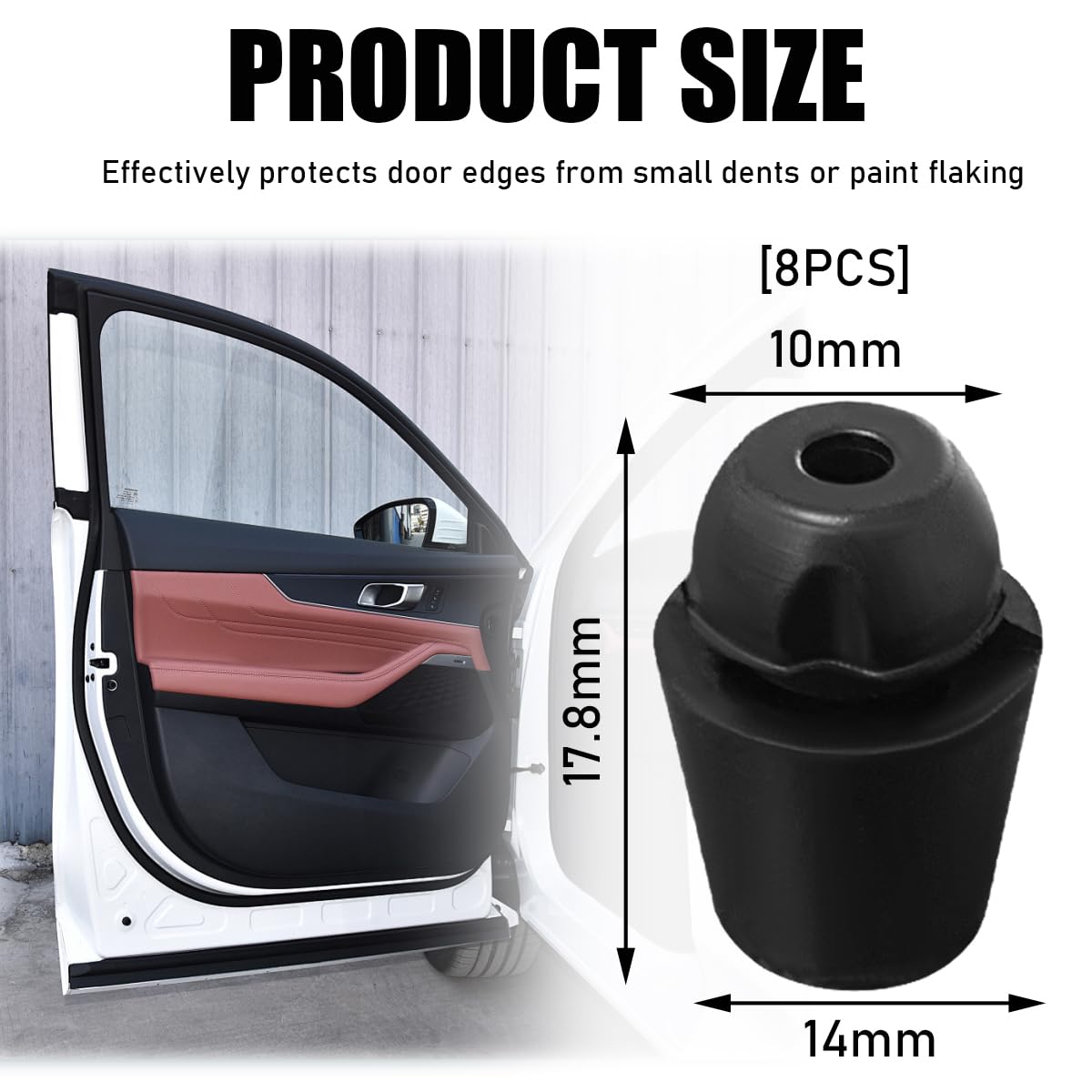 Mua Gasedin 8 PCS Car Door Overslam Bumper Stopper, Rubber Auto Front ...