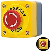 Emergency Stop Button with Box, Emergency Shut Off Switch E-Stop Push ...