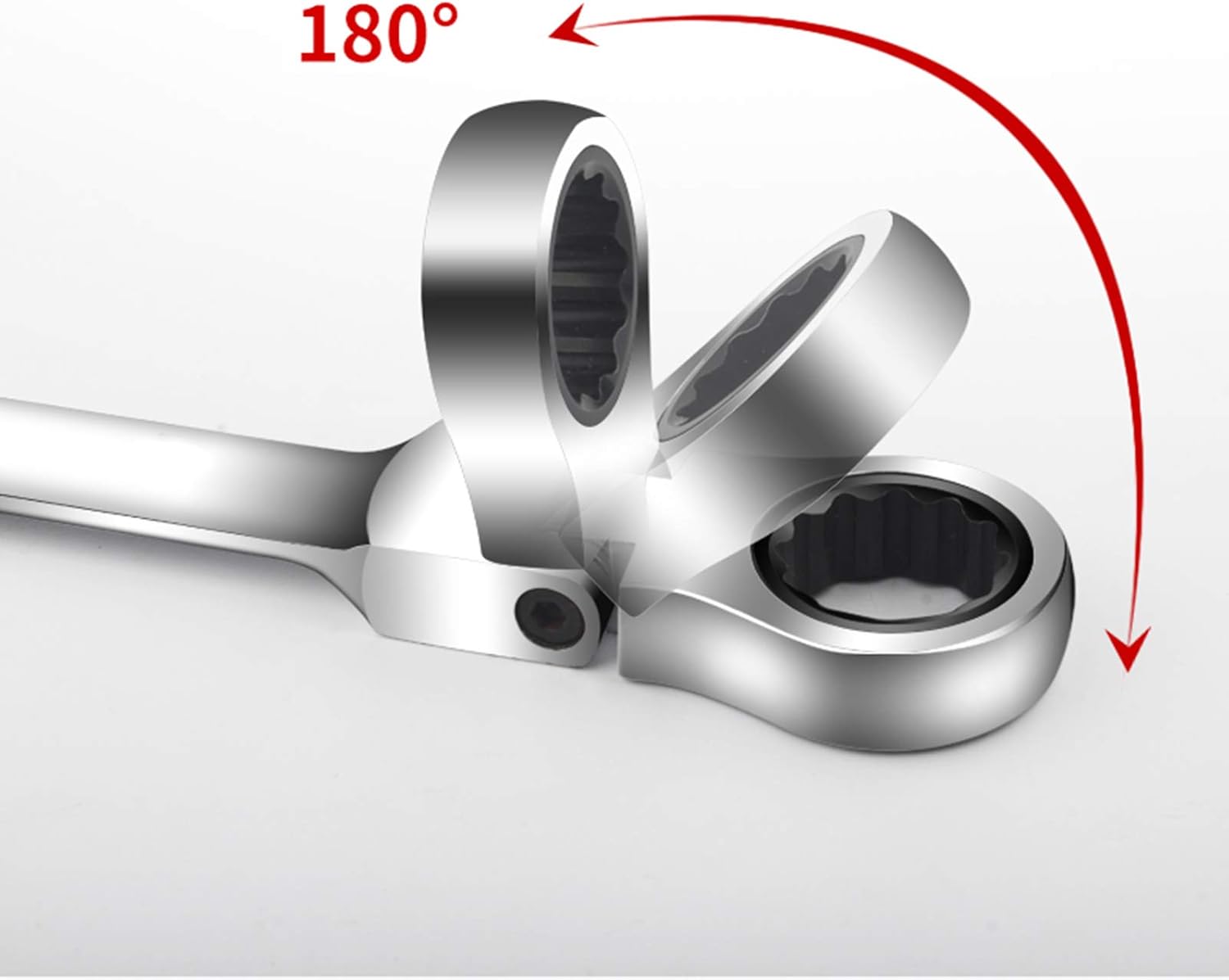 WIFUN Flexible Head Ratchet Spanner, Combination Ratchet Spanner Head Movable Ratchet Spanner ...