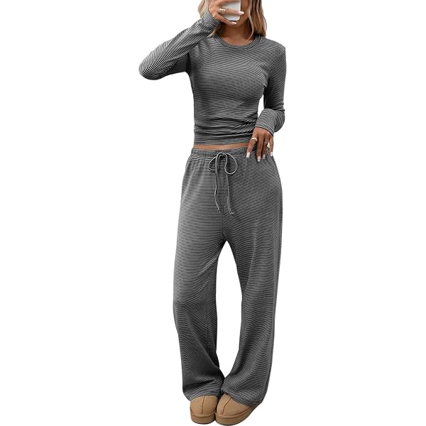 Comfy Home Leisure Clothes Casual Matching Two Piece Set Short Sleeve T ...