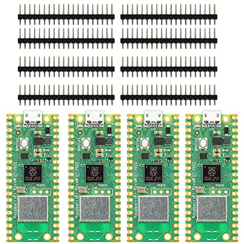 [4-Pack] iUniker Raspberry Pi Pico W, Raspberry Pi RP2040 Chip, Wi-Fi ...