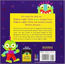 Nighty Night, Little Green Monster: Ed Emberley: 9780316210416: Amazon ...