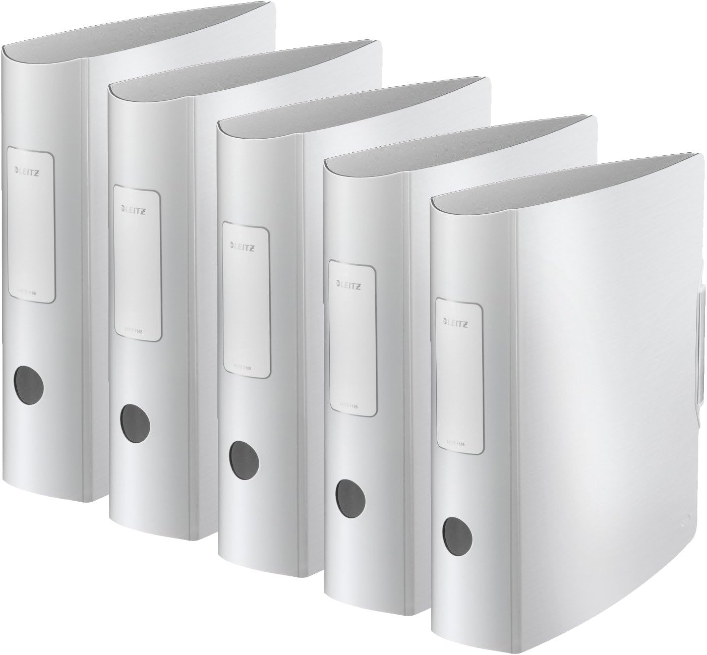 5 Stück Leitz 11080028 Multifunktions-Ordner (A4, Runder Rücken 8,2 cm ...