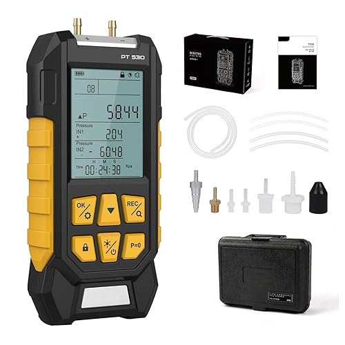 LUTIFIX Digital Manometer, HVAC Manometer Gas Pressure Tester ...