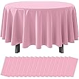 Amazon.com: 16 Pack Light Pink Plastic Tablecloth for Round Tables ...