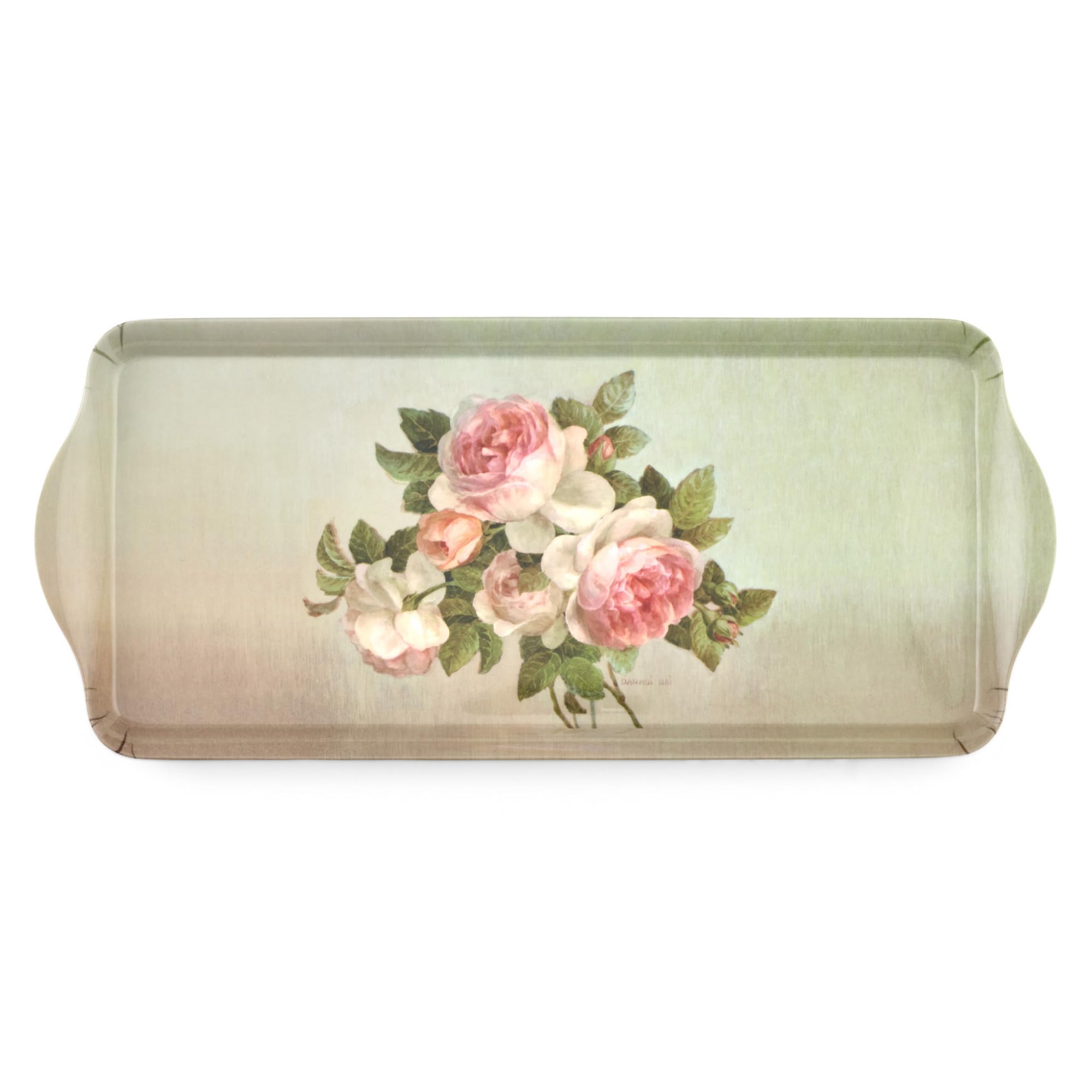 Pimpernel Antique Roses Rectangular Display Tray with Handles - Floral ...