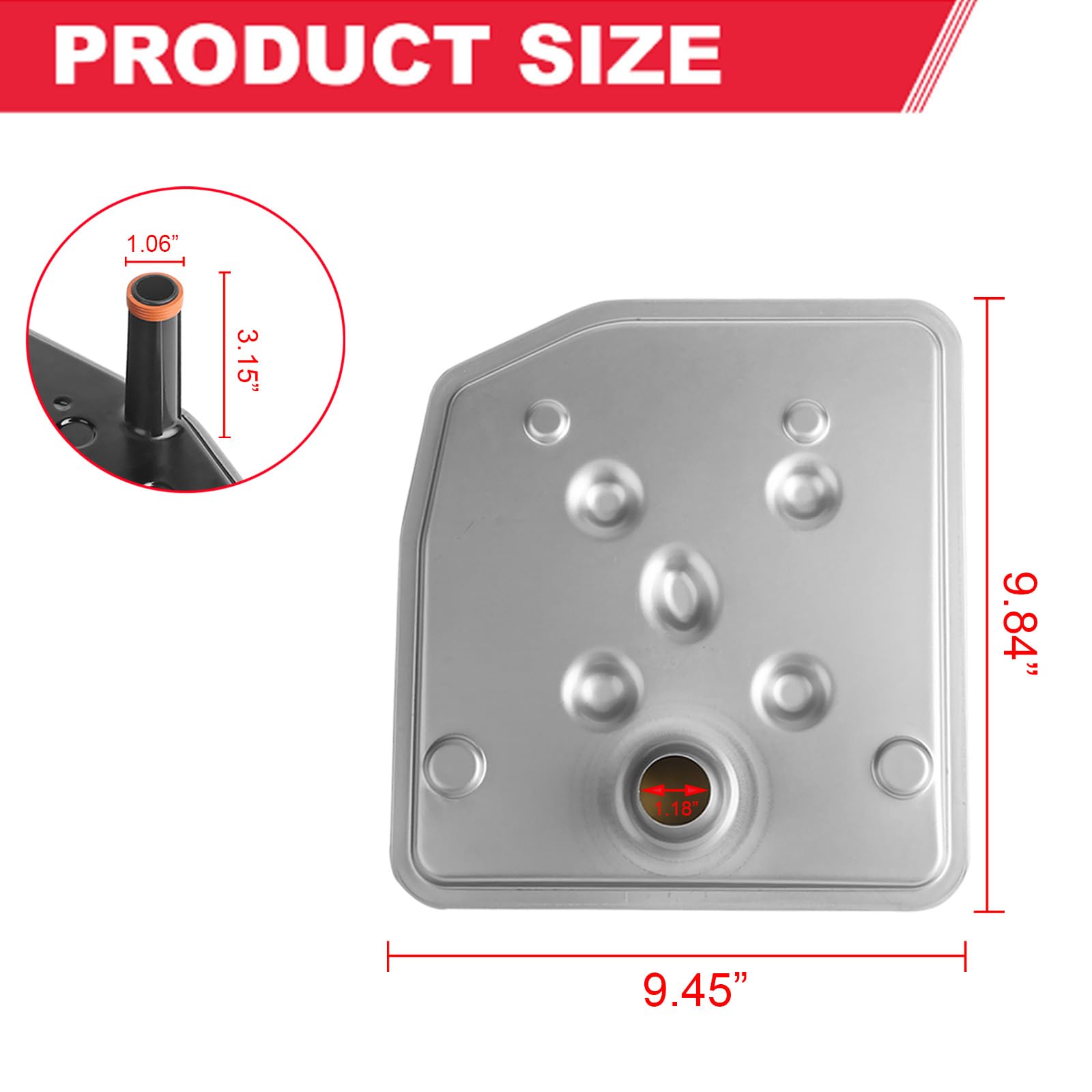 Fitede 6R80 Transmission Filter With Gasket Kit Fits For Ford ...