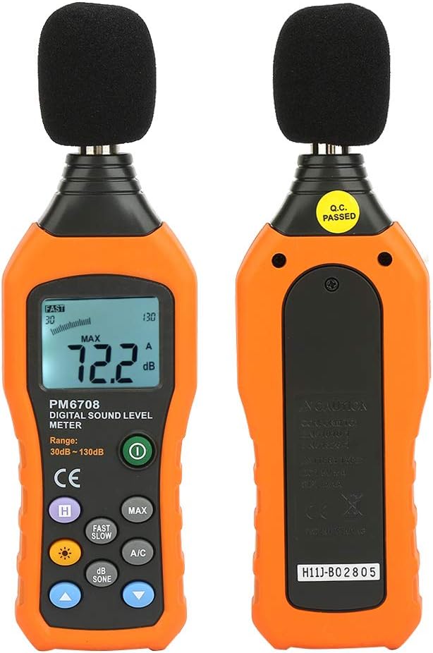 PM6708 Digital Sound Level Meter Noise Measuring Tester High Precision ...