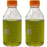 Amazon.com: 1000ml Glass Round Media Storage Bottles with GL45 Screw ...