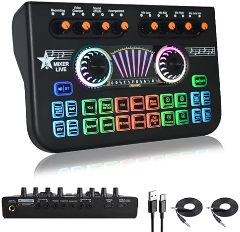 سعر Live Sound Card Sound Mixer Board with Multiple Sound Effects LED ...