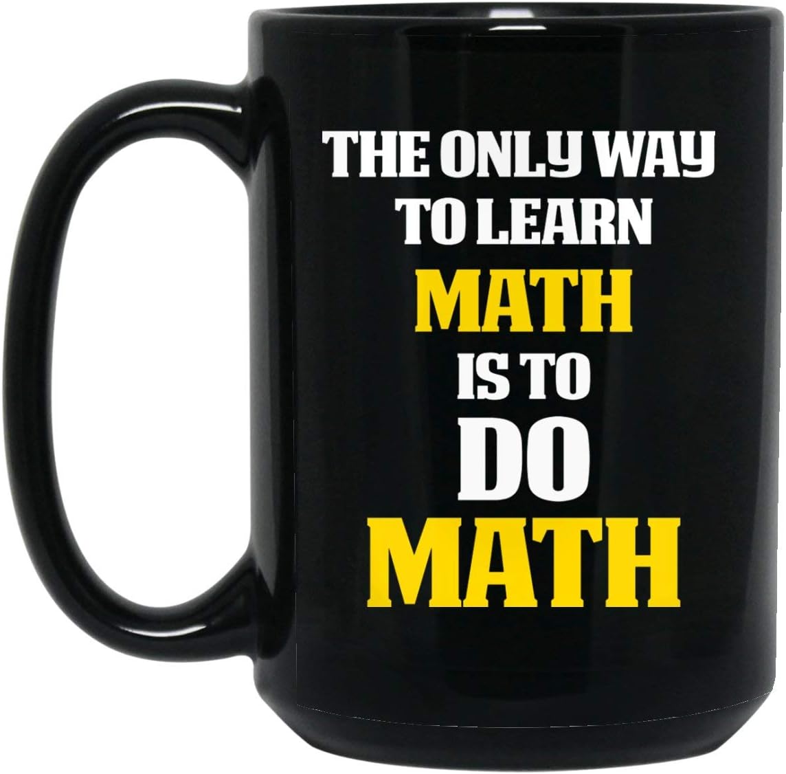 Amazon.com: Math Gifts - Math themed gift - Do math Large Black Mug ...