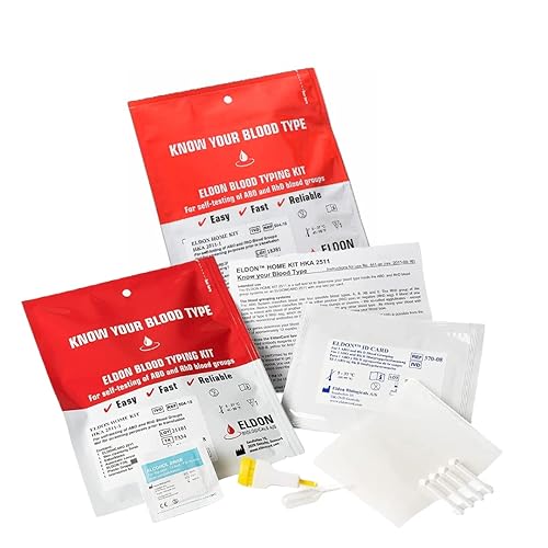 Eldoncard Blood Typing Kit, 2 Test Pack, Know Your Blood Type, Accurate ...