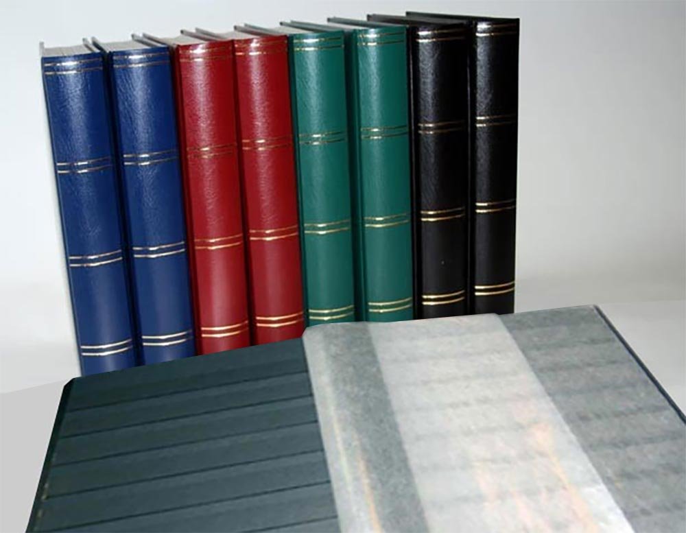 Prophila Lighthouse Stockbook stamp album (new) 60 black pages, red ...