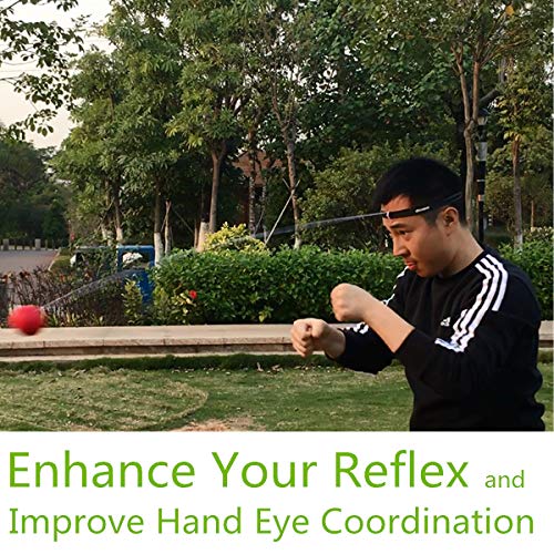 TEKXYZ Boxing Reflex Ball, 2 Difficulty Levels Boxing Ball with ...