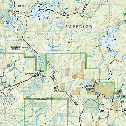 Boundary Waters West Map [Canoe Area Wilderness, Superior National ...