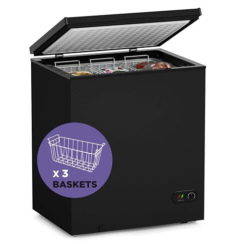 Northair Chest Freezer - 5 Cu Ft with 3 Removable Baskets - Reach In ...