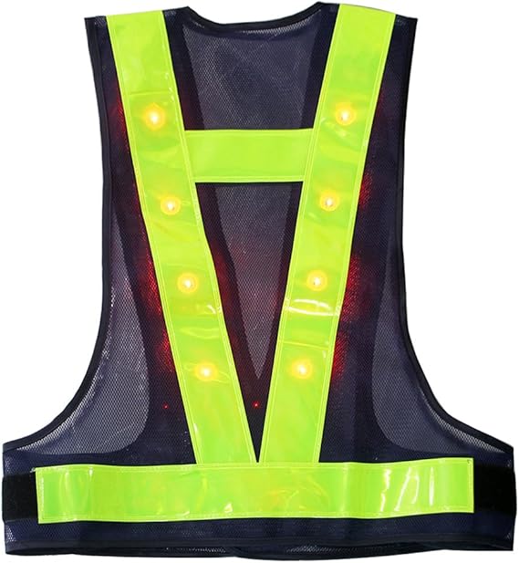 KUMEED 16 LED Light UP Safety Visibility Vest Traffic Safety Vest with ...