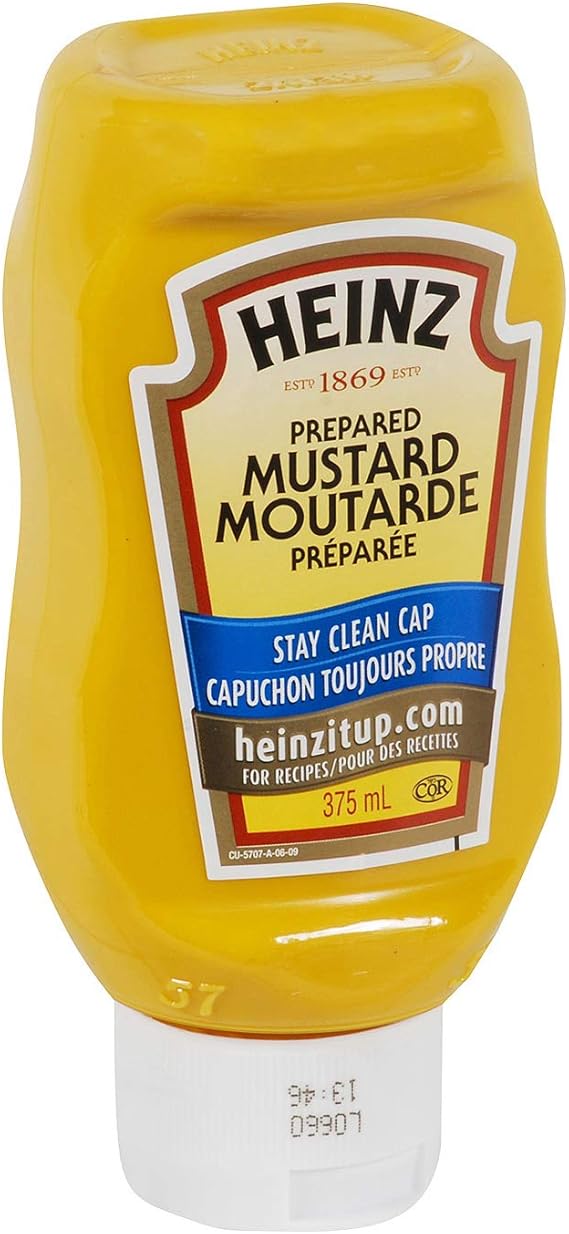 Heinz Heinz Yellow Mustard, 375mL Squeeze Bottles, 24 Count: Amazon.ca ...