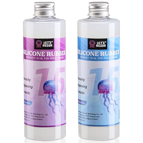 LET'S RESIN Silicone Mold Making Kit-Translucent Silicone Rubber Non ...