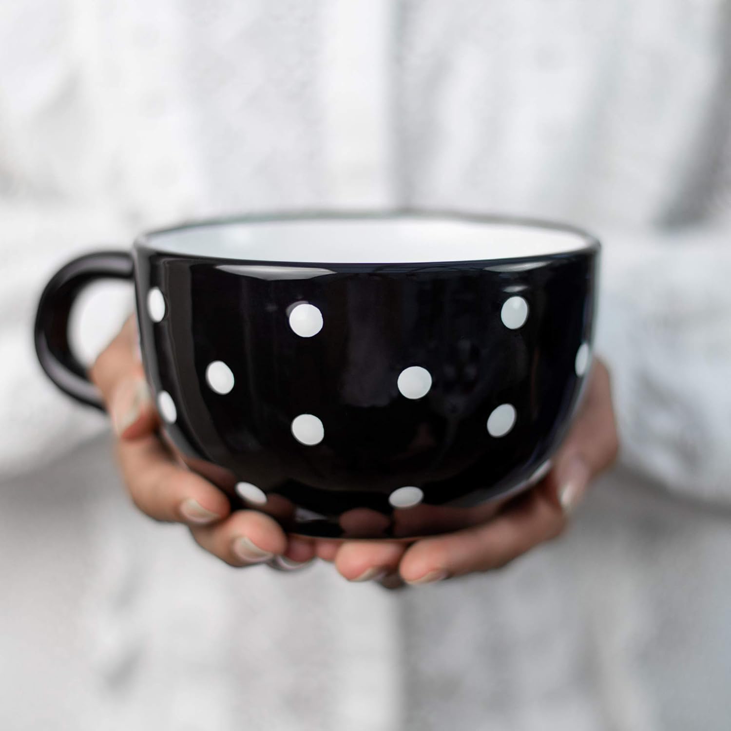 City to Cottage Black and White | Polka Dot Spotty | Designer Handmade ...