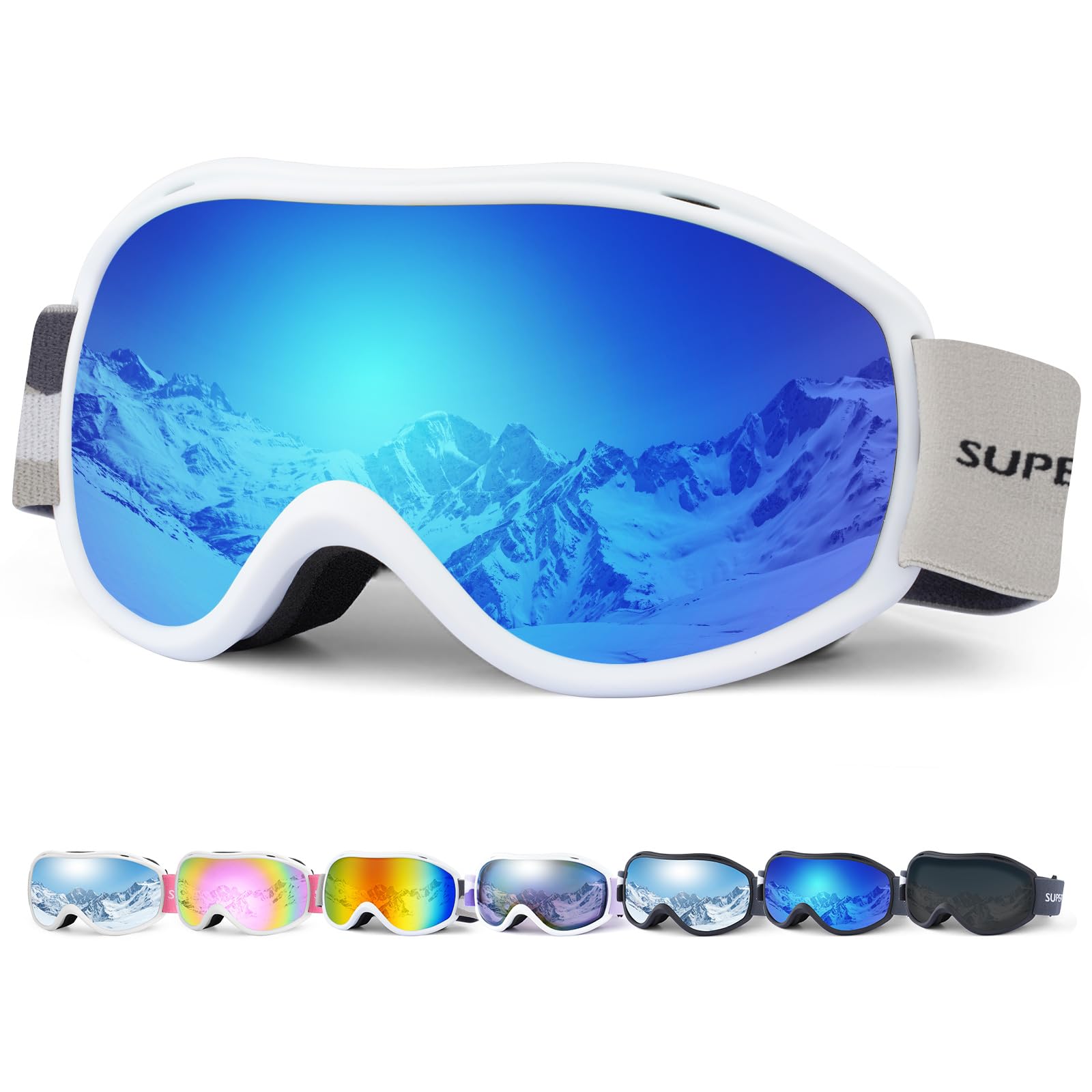 Supertrip Ski Goggles Men Women Anti-Fog Snow Goggles UV Protection ...