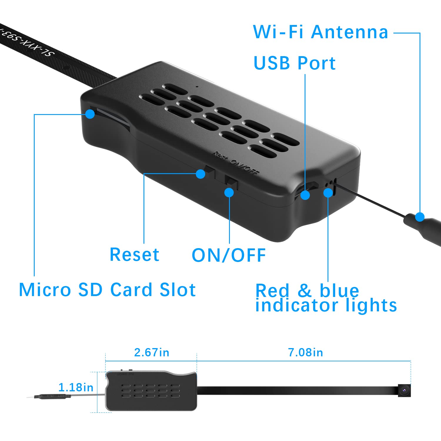 LIBREFLY Mini Security Camera - Tiny WiFi Camera - HD 1080P - Small DIY ...