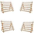 Amazon.com: BAENRCY 4-Pack 60-Spool Wooden Thread Holder Sewing and ...