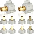 Amazon.com: HeSun 10-Pack PEX Fittings, 1/2" Pex x 1/2" Female NPT Swivel Adapter, Brass Crimp ...