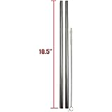 Amazon.com: EXTRA LONG Stainless Steel Drinking Straws 10.5" Length 4 ...