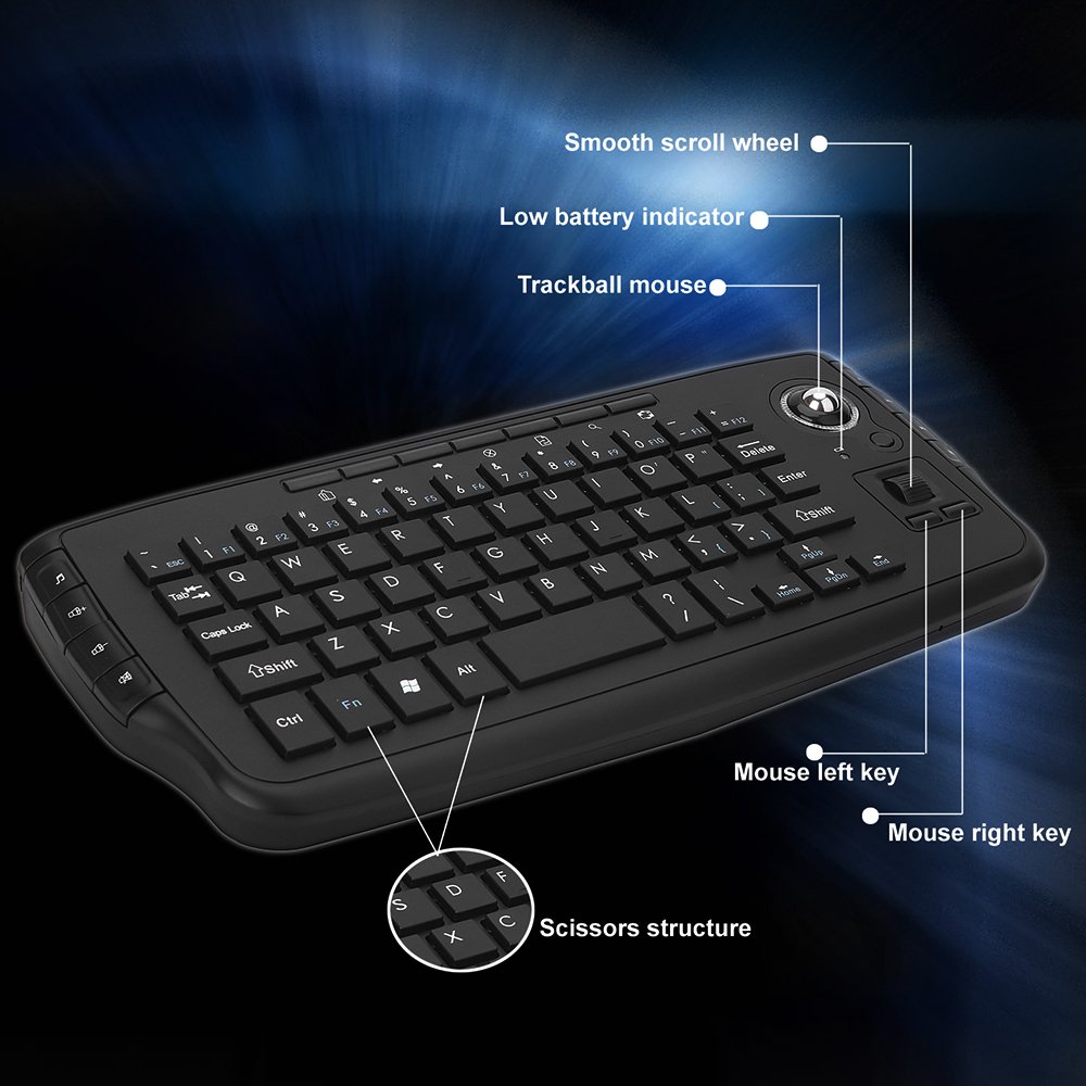 Mua Docooler E30Â 2.4Â GHz Wireless Keyboard with Trackball Mouse with ...