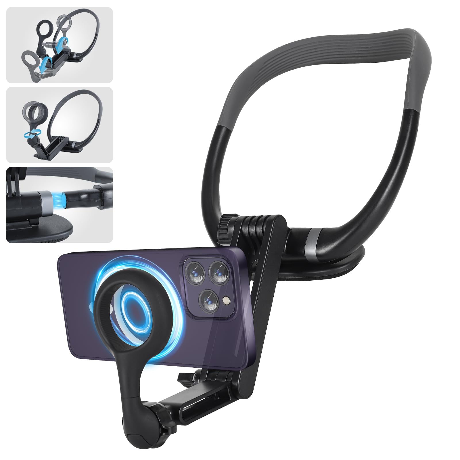 Magnetic Neck Phone Holder, 2024 New Longer Neck Phone Holder for ...