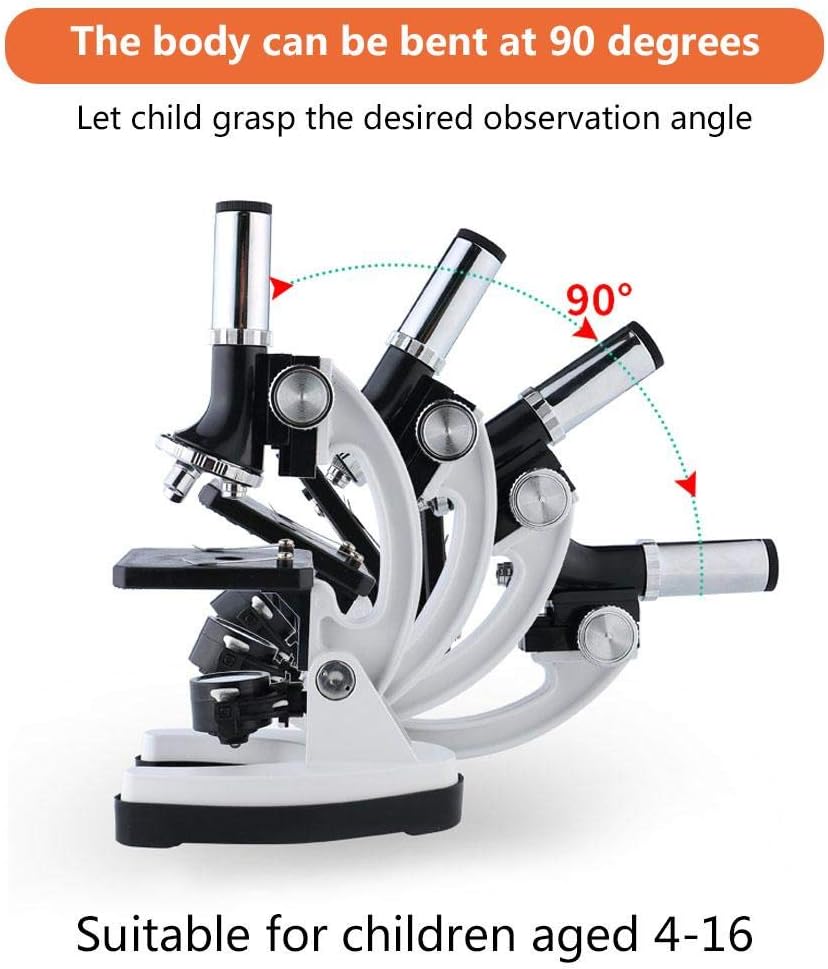 Fdit 100X-1200X Microscopes for Kids Students Adults, 100/600/1200X ...