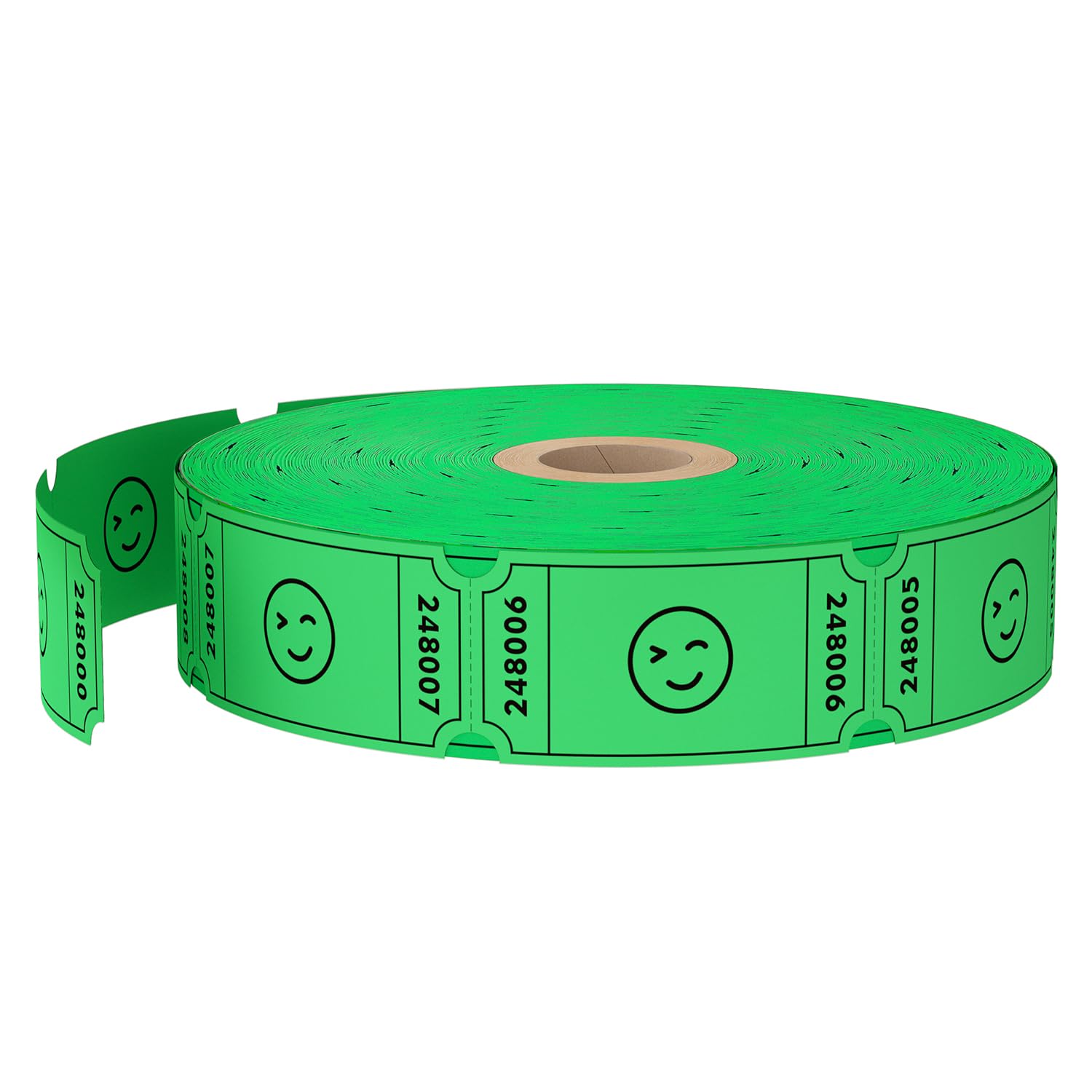 Methdic 1000 Smile Raffle Tickets Green, Single Roll, Ticket for Events ...