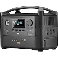 EF ECOFLOW Portable Power Station RIVER 2 Max, 512Wh LiFePO4 Battery/ 1 ...