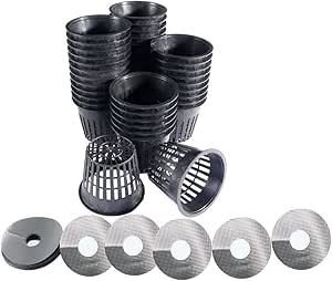 Amazon.com : 3 Inch Net Pot Wide Lip Design Mesh Cup 3 in with ...