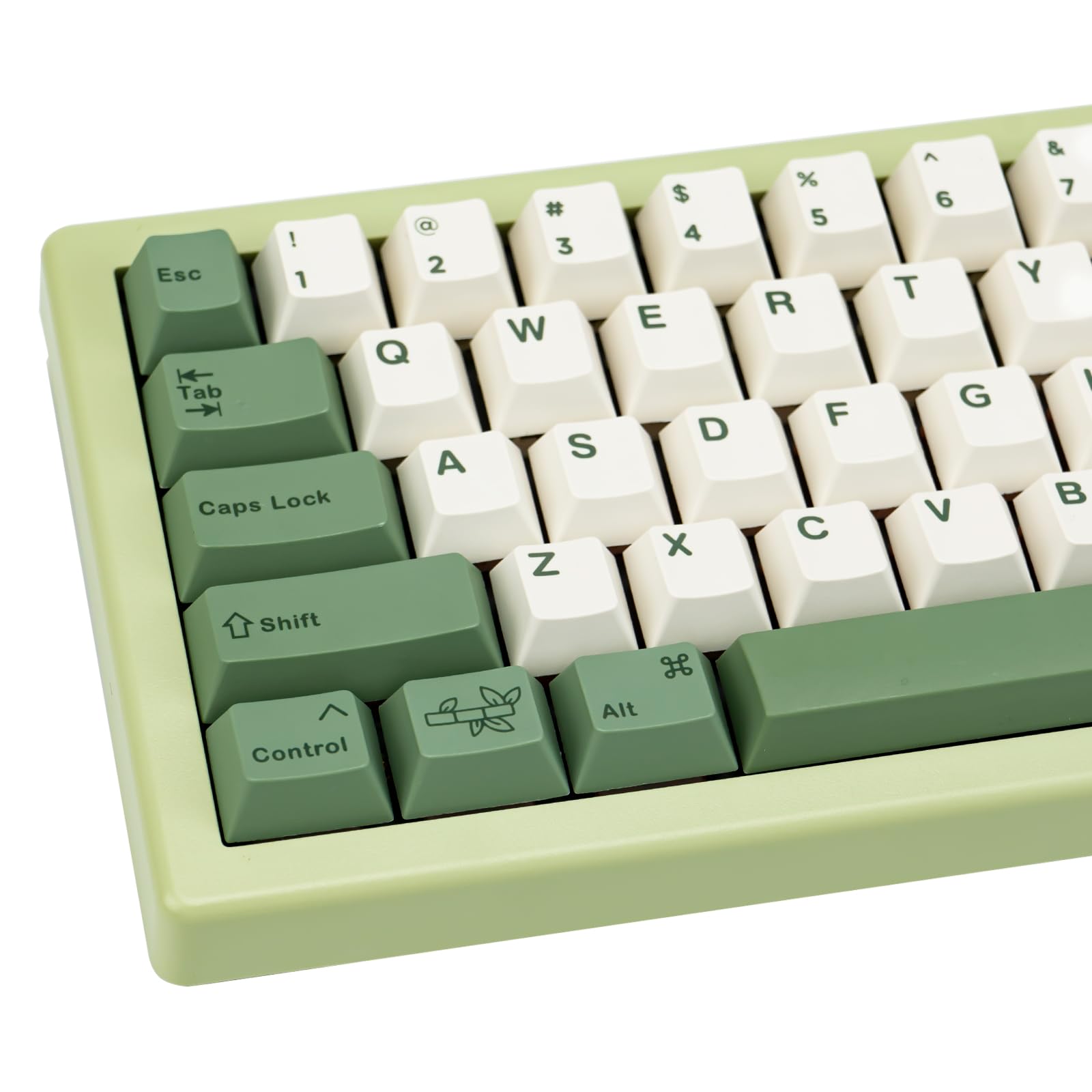 Mua 128 Keys English Botanical Keycaps, Green PBT Keycaps, Dye-Sub ...