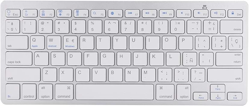 Wireless Keyboard QWERTY Spanish Keyboard Layout, 78: Amazon.co.uk ...