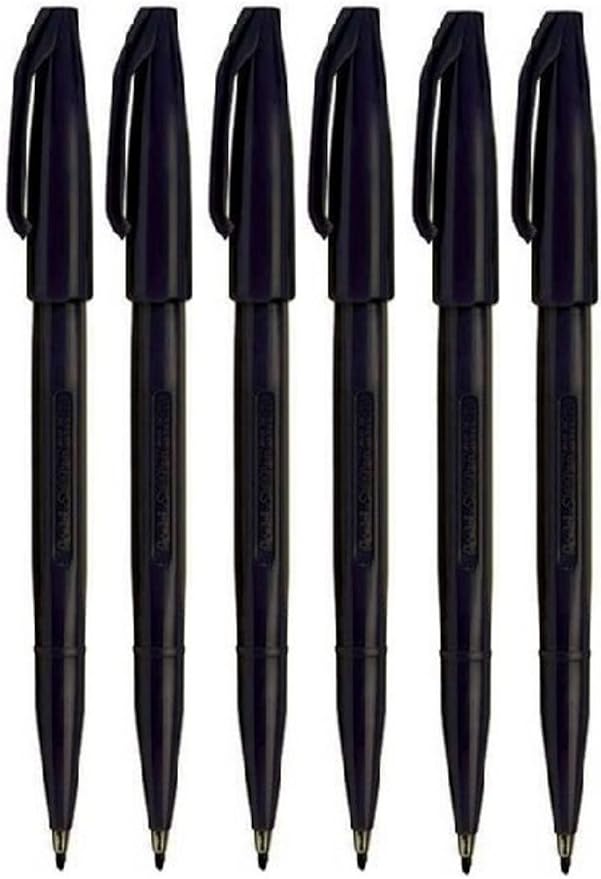 Pentel Black Original Sign Pen S520 Fibre Tip Marker Pens Colour ...