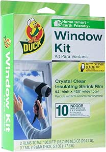 Duck Brand 281506 Indoor 10-Window Shrink Film Insulator Kit, 62-Inch x ...